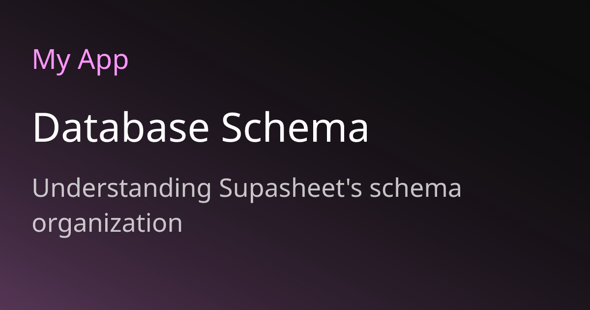Database Schema
