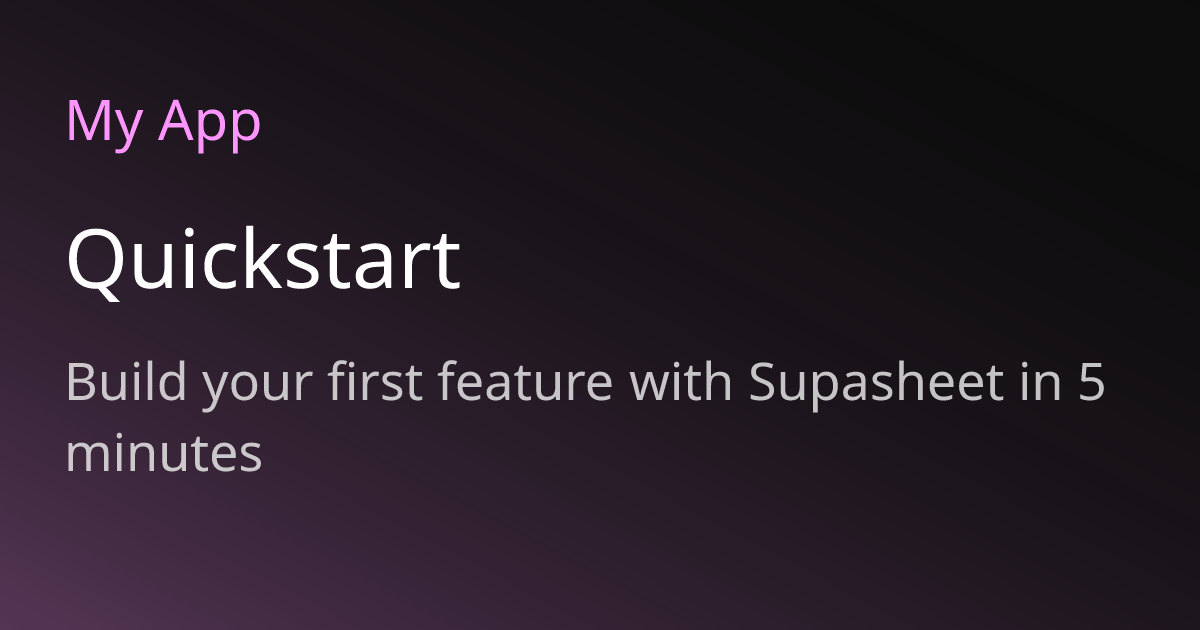 Quickstart